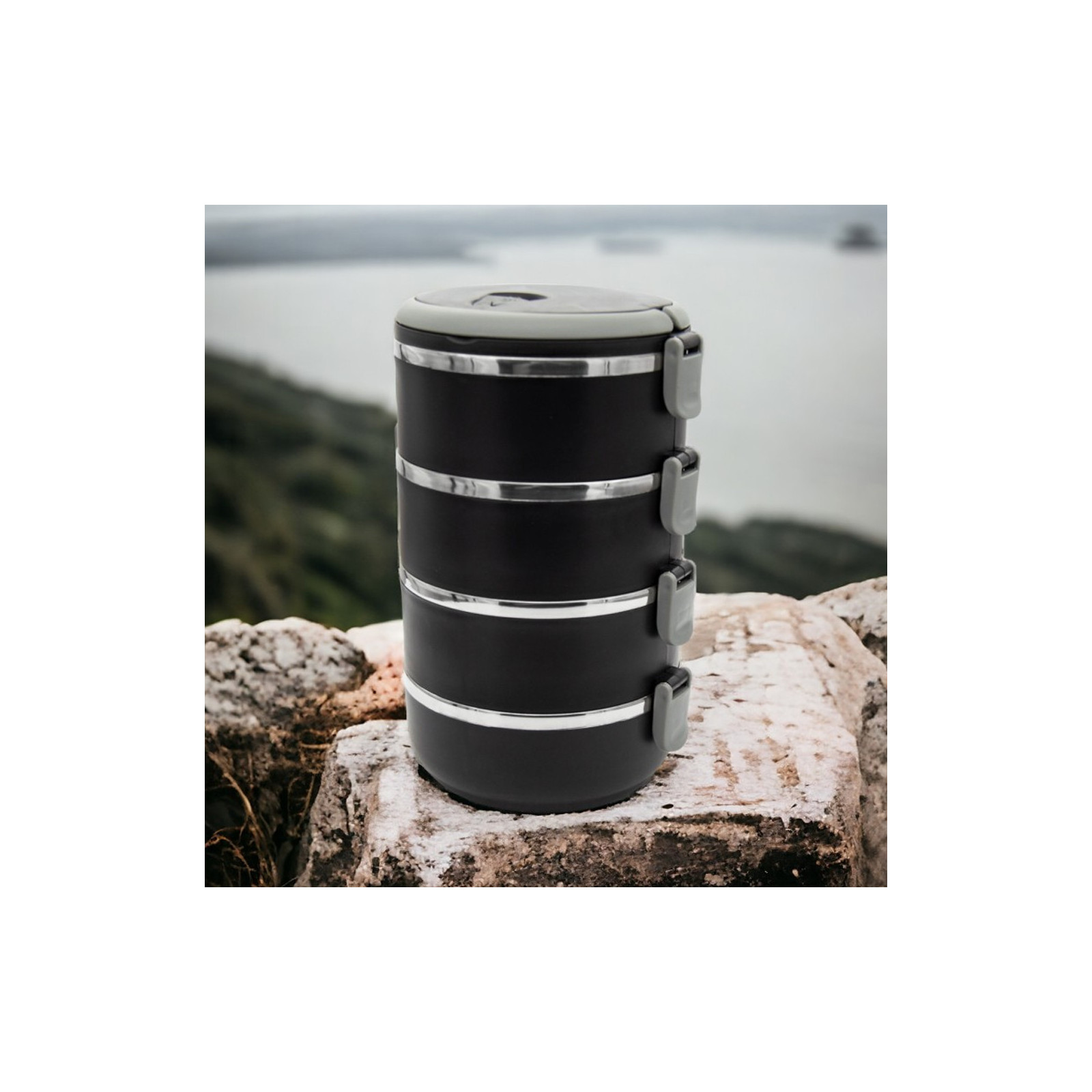 Termos obiadowy 4 częściowy menażka z uchwytem pojemnik na obiad ...